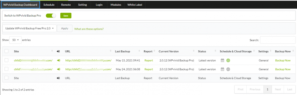 Overview: WPvivid Plugins for MainWP Extension | WPvivid Plugins Documentation