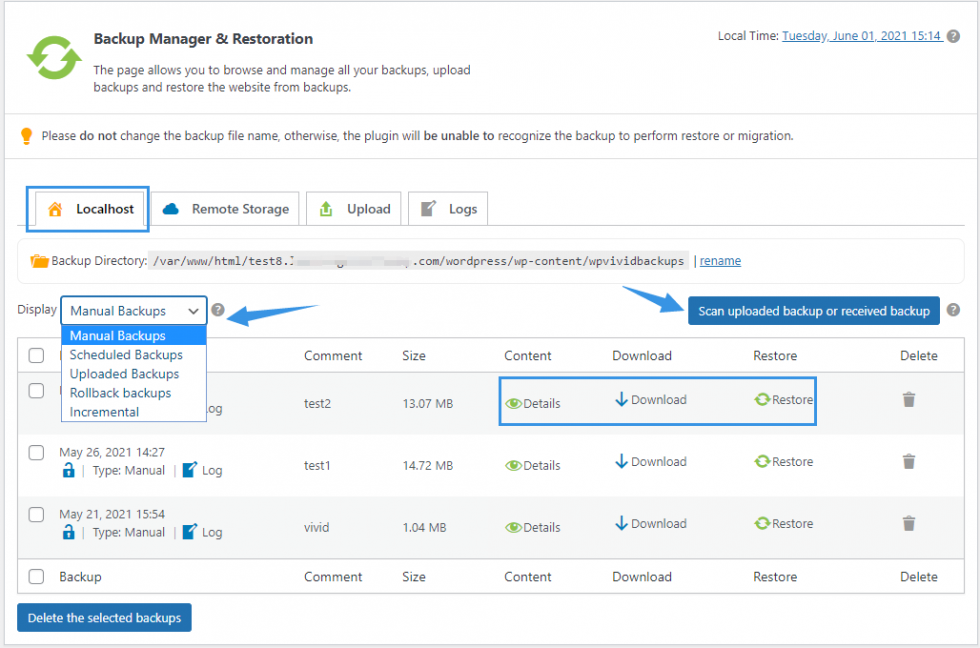 Overview: Backup & Migration Pro | WPvivid Plugins Documentation
