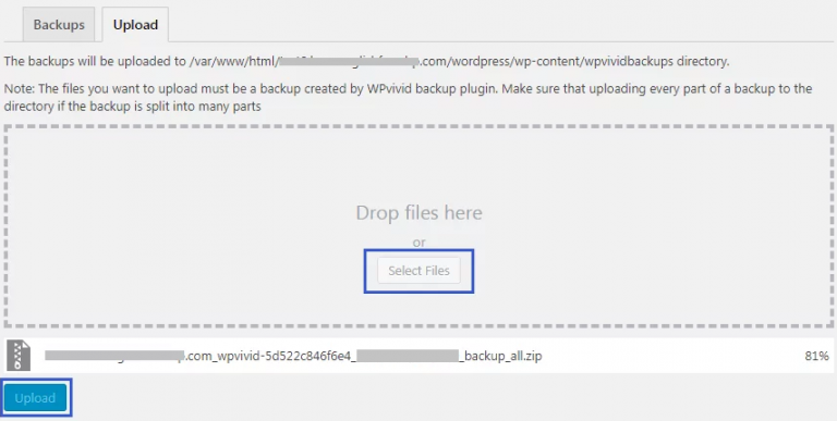 How-to: Restore Your Site from A Backup with Backup & Migration Free | WPvivid Plugins Documentation