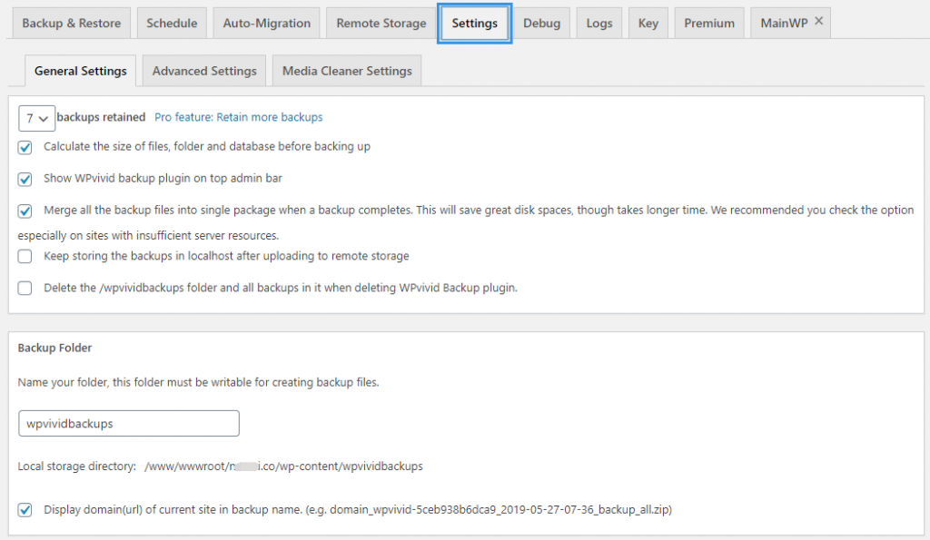 Overview: Backup & Migration Free | WPvivid Plugins Documentation