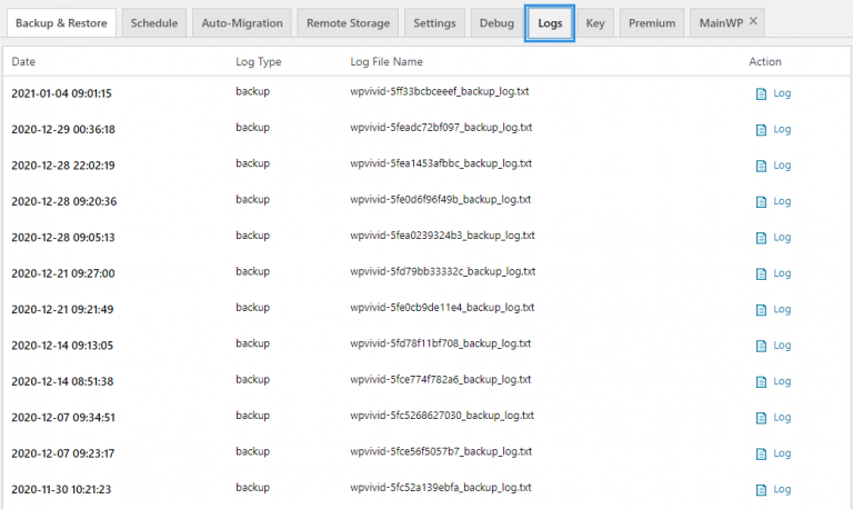 Overview: Backup & Migration Free | WPvivid Plugins Documentation