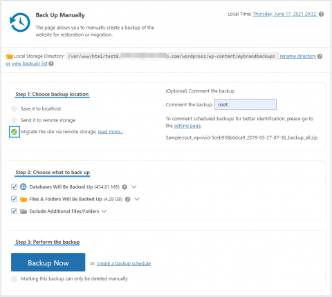 Overview: Custom Migration | WPvivid Plugins Documentation