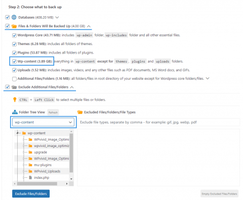 Overview: WP-Content Folder Backup | WPvivid Plugins Documentation