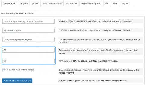 How-to: Set Backup Retention | WPvivid Plugins Documentation