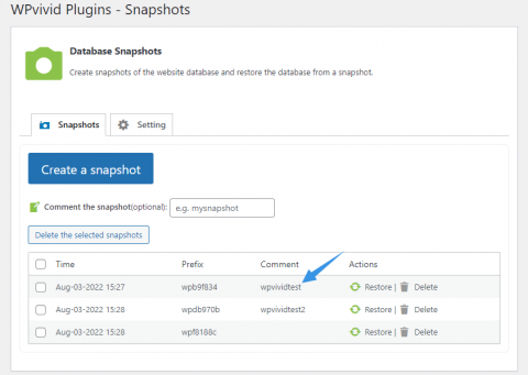 How-to: Create Database Snapshots in WordPress with WPvivid Database Snapshots | WPvivid Plugins ...